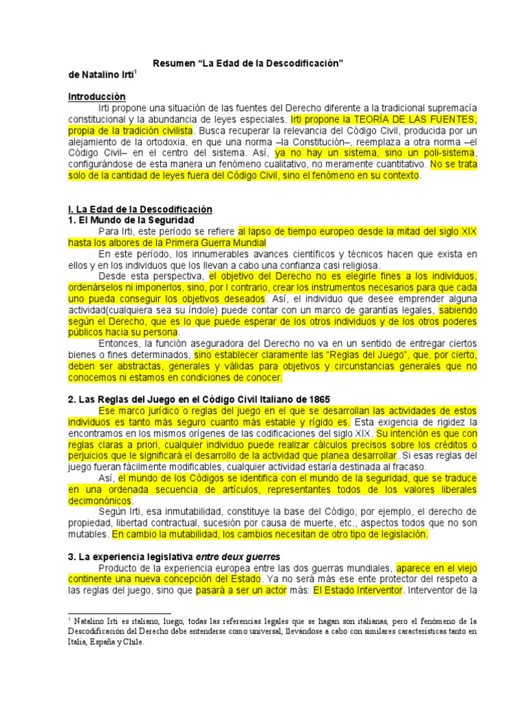 La Edad de La Descodificación - Natalino Irti | PDF | Legislación ...