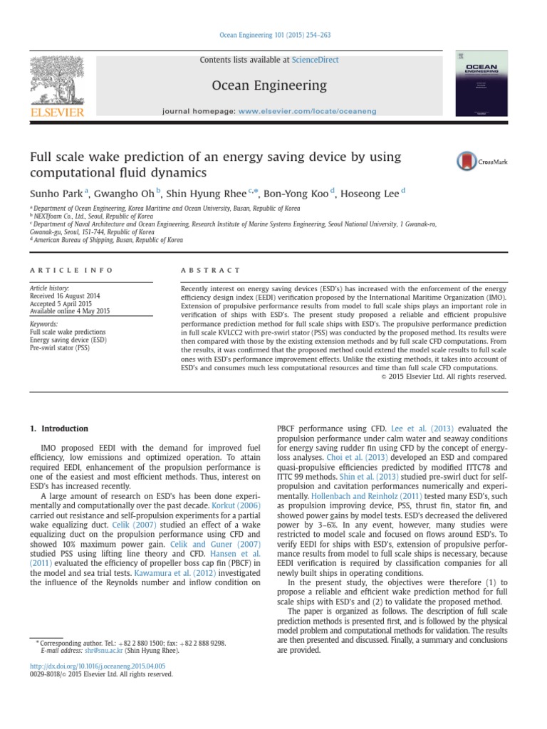 Full Scale Wake Prediction of An Energy Saving Device by Using ...