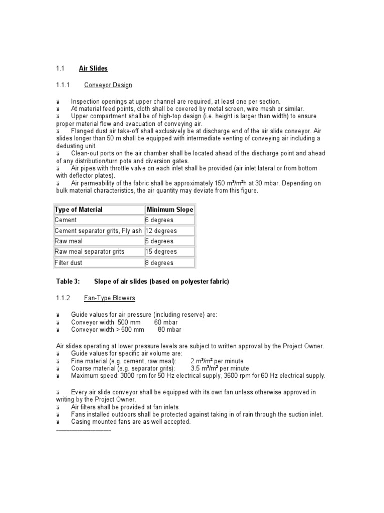 Air Slide Design | PDF