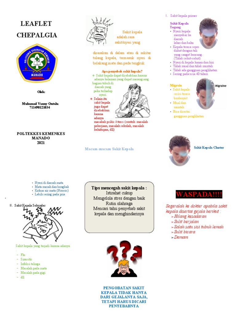 Muhamad Vanny Ontalu - LEAFLET CEPHALGIA | PDF