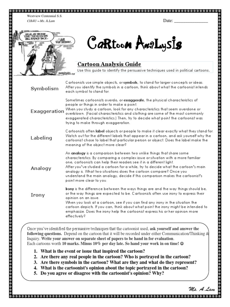Cartoon Analysis Worksheet (A. LAM) | PDF | Cartoon | Analogy