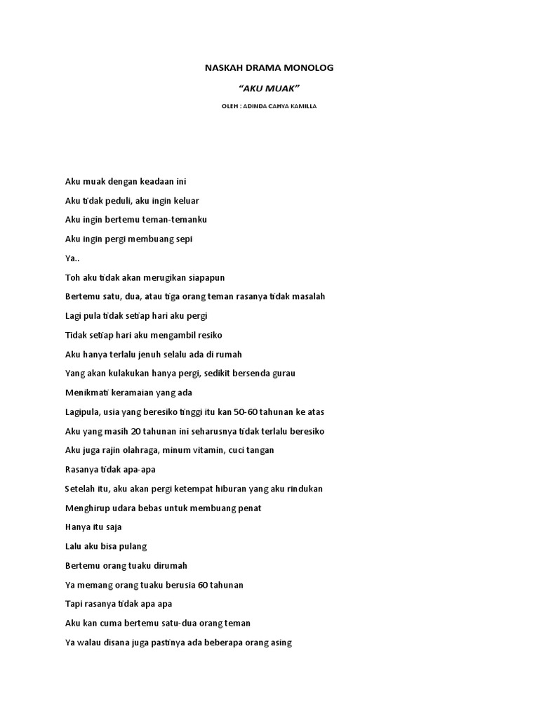 Naskah Monolog | PDF