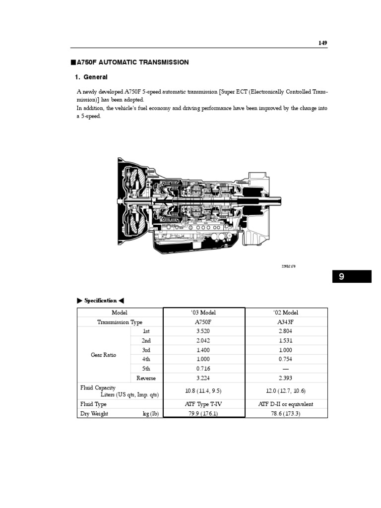 A750F Automatic Transmission | PDF | Transmission (Mechanics) | Clutch