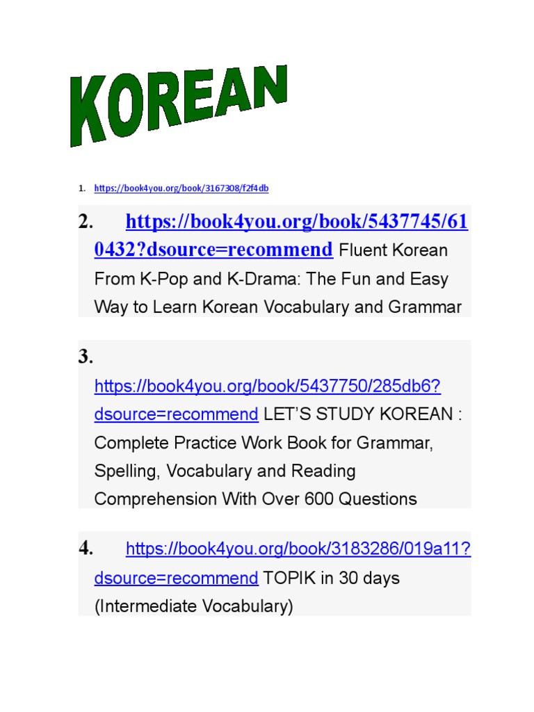 Books | PDF | Korean Language | Linguistics