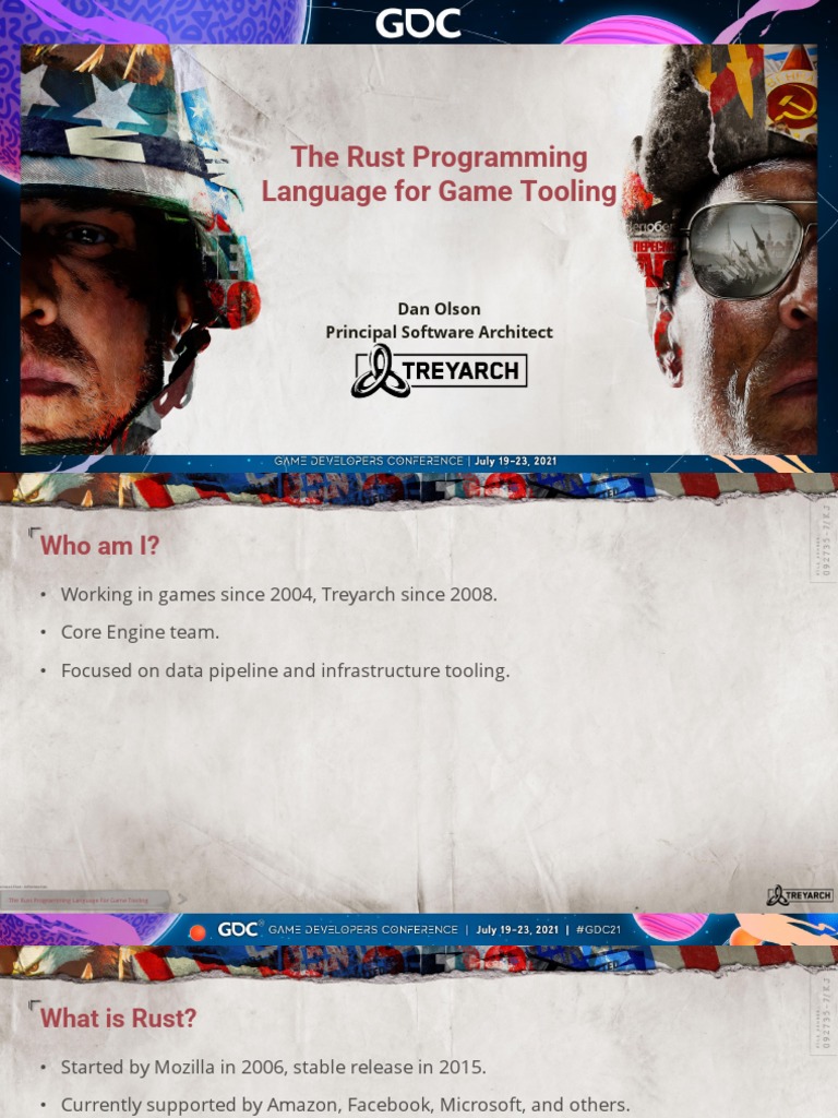 The Rust Programming Language For Game Tooling: Dan Olson Principal ...