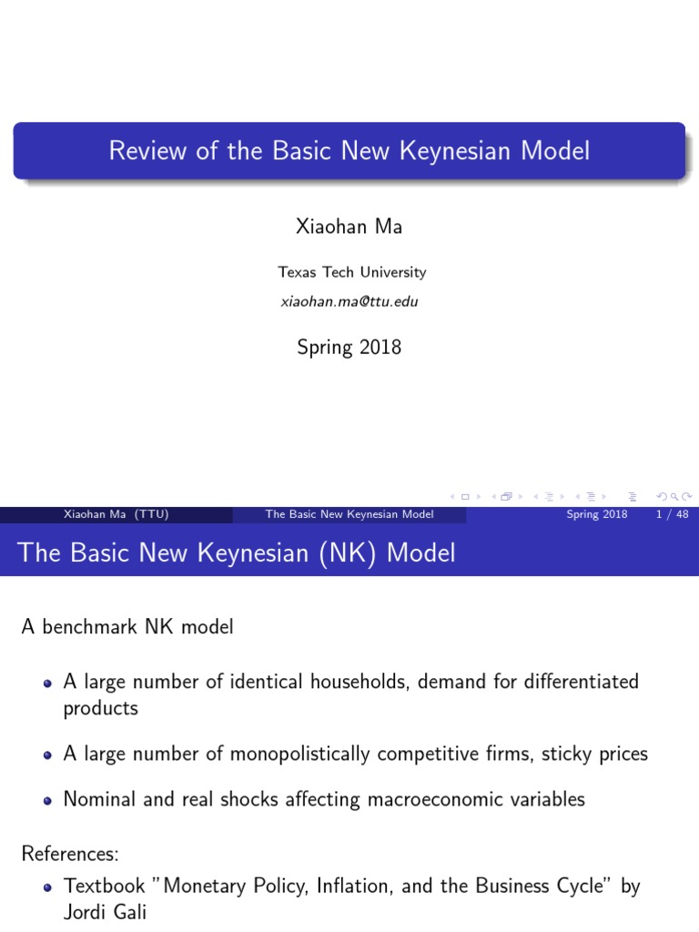 Basic New Keynesian Model | PDF | New Keynesian Economics | Inflation