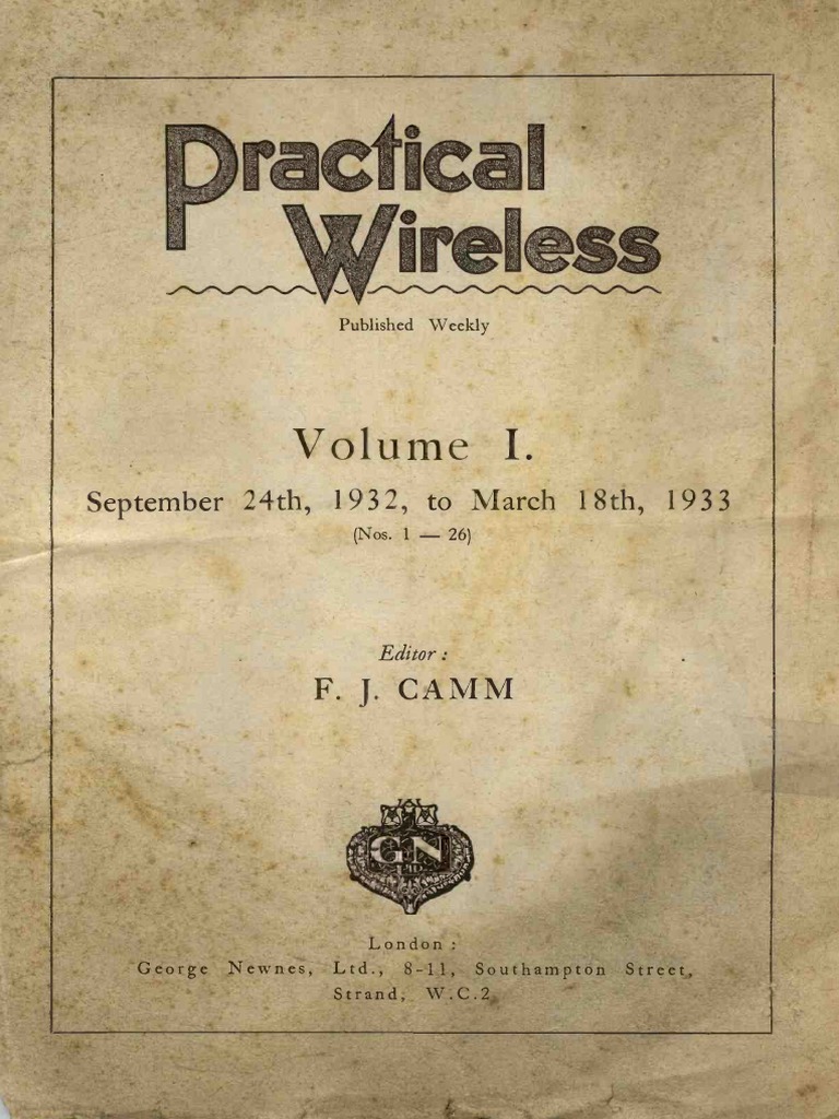 Practical Wireless Index 1932-1933 | PDF | Vacuum Tube | Rectifier