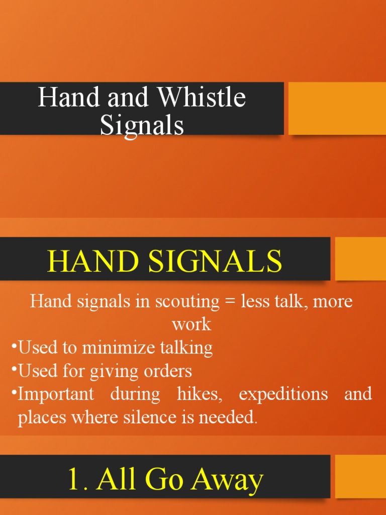 Scouting Hand and Whistle Signals | PDF | Hand