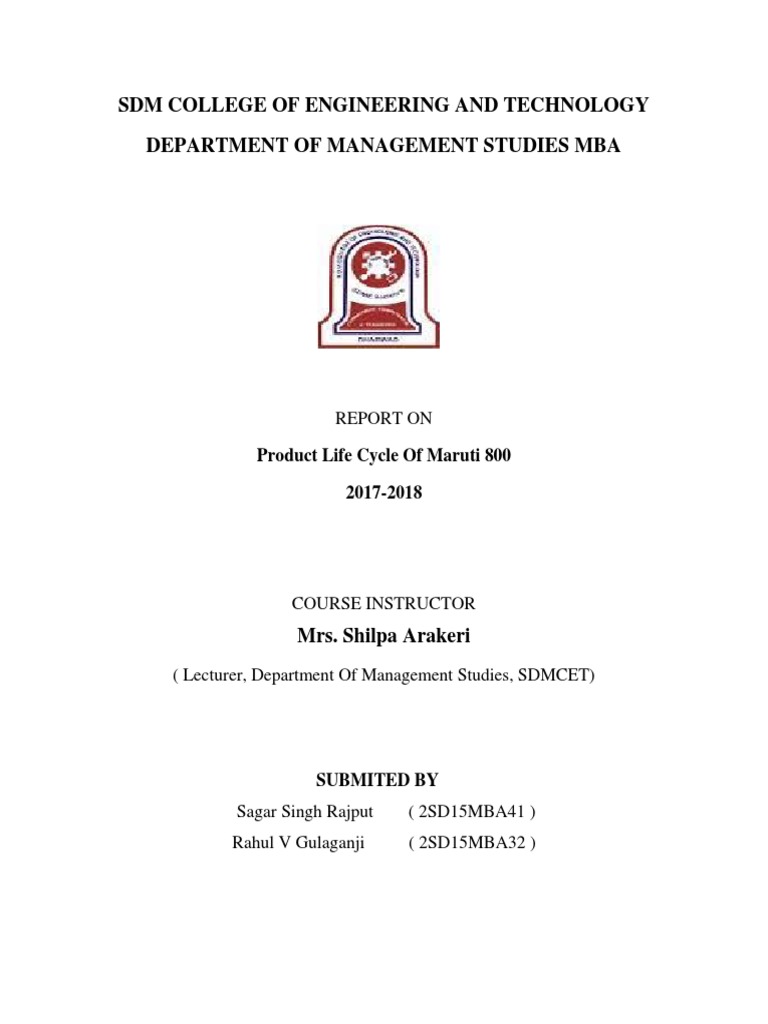 Product Life Cycle of Maruti 800 | PDF | Car Body Styles | Vehicles