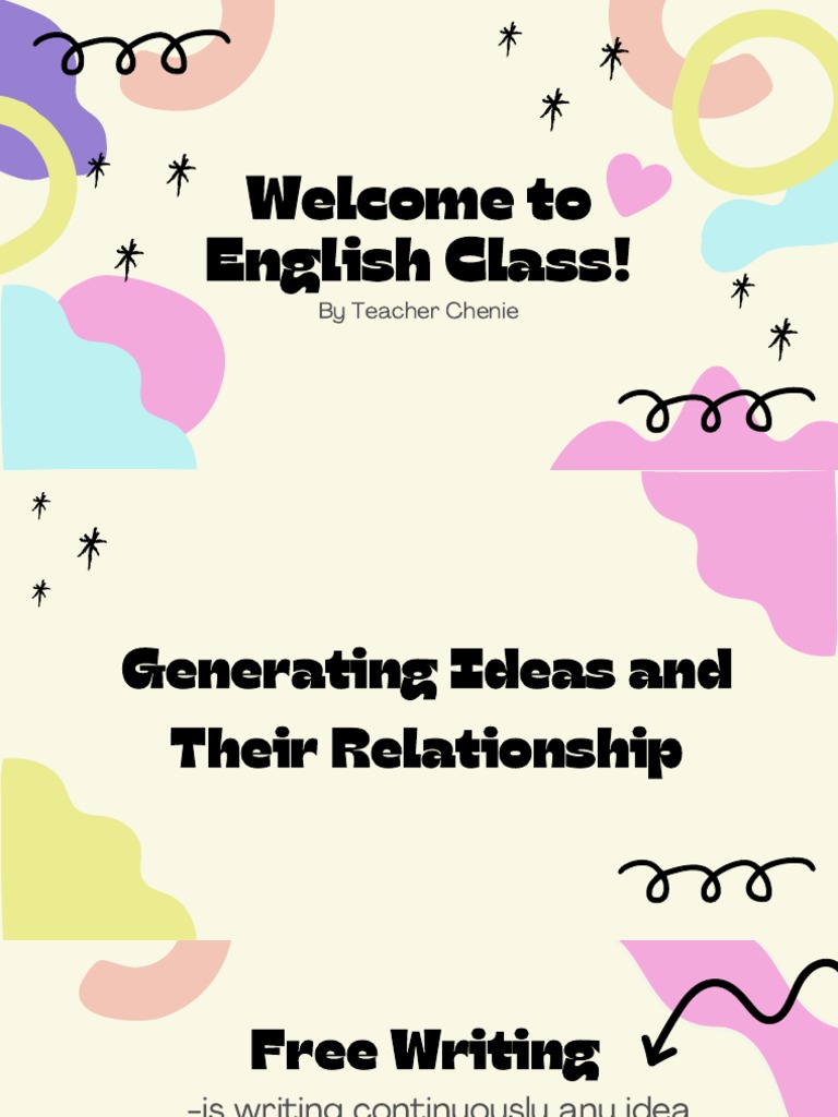 Generating Ideas and Their Relationship | PDF | Chart | Infographics