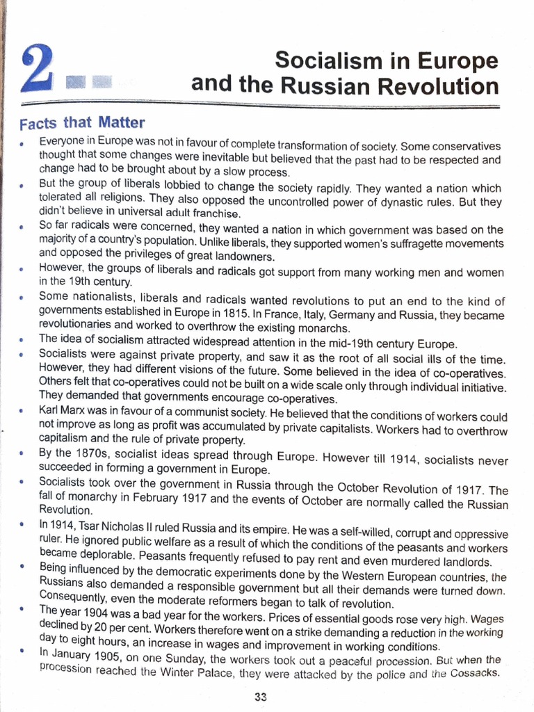 IX - His-Ch-2 - Summary | PDF | Socialism | Russian Revolution