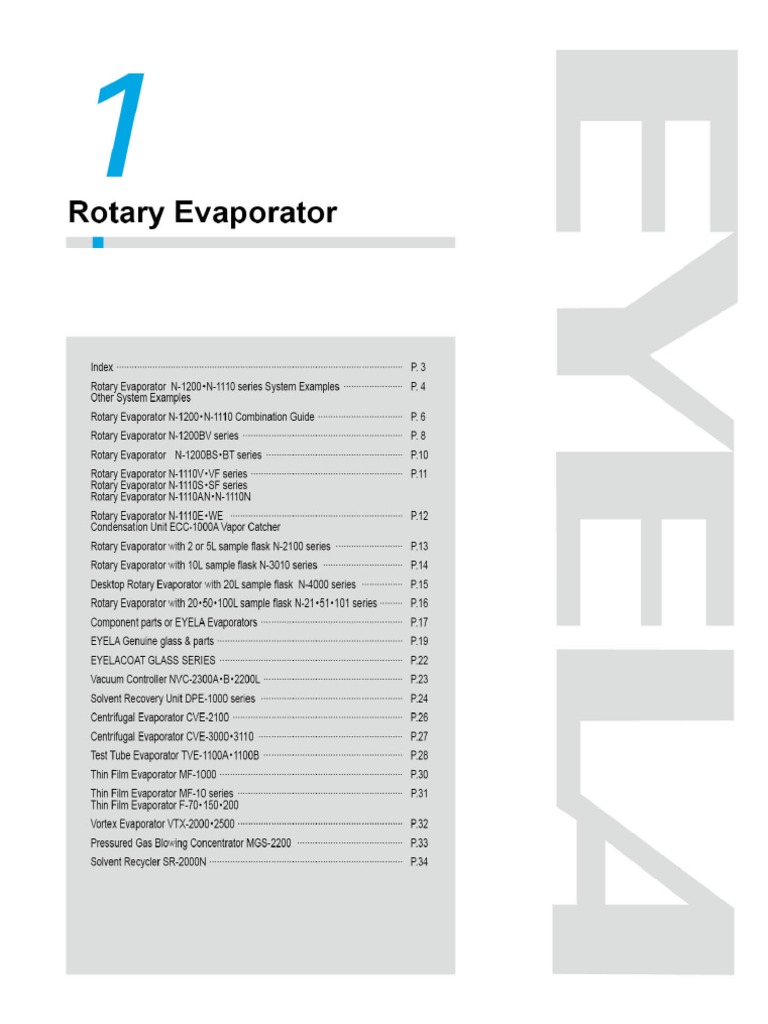 Rotary Evaporator, Brochure Eyela | PDF