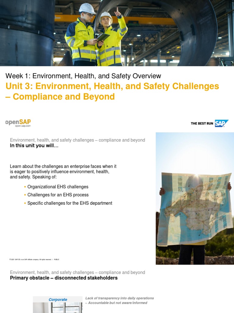 Unit 3: Environment, Health, and Safety Challenges - Compliance and ...