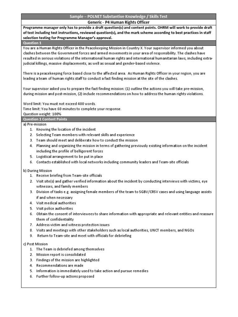 Sample Substantive Knowledge Test For Web Publication - 0 | PDF ...