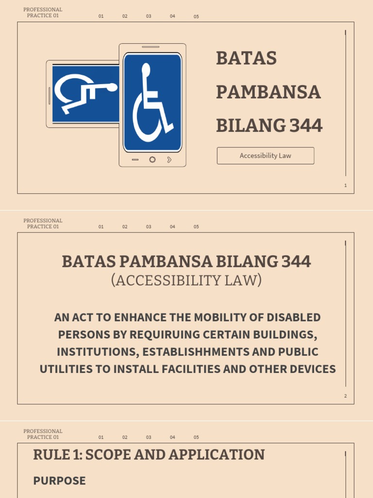Batas Pambansa Bilang 344: Accessibility Law | PDF | Accessibility | Wheelchair