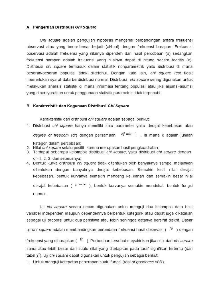 Distribusi Chi Square | PDF