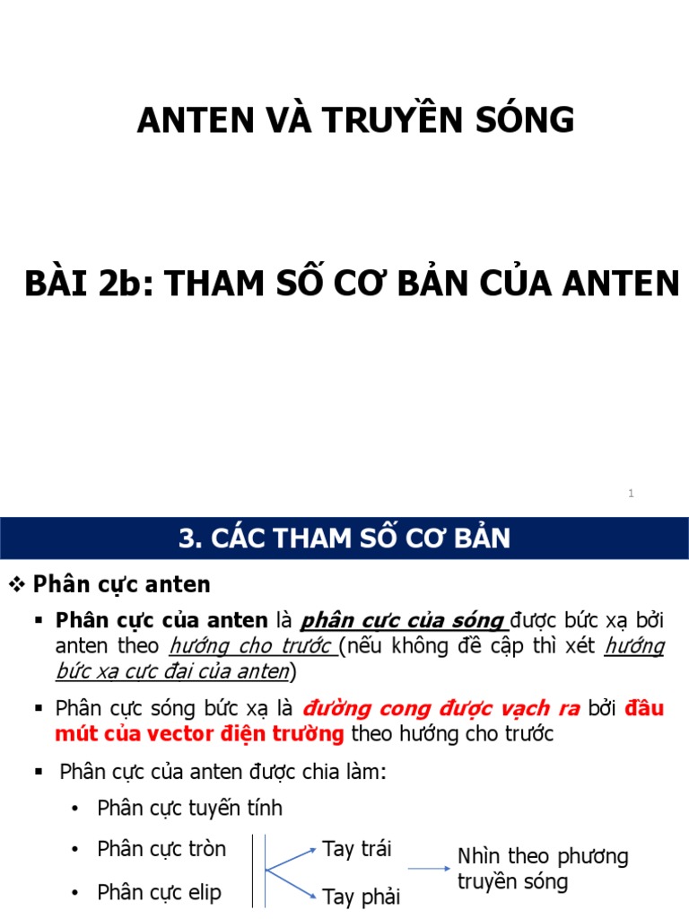 Bai 2b Fundamental Parameters of Antennas | PDF