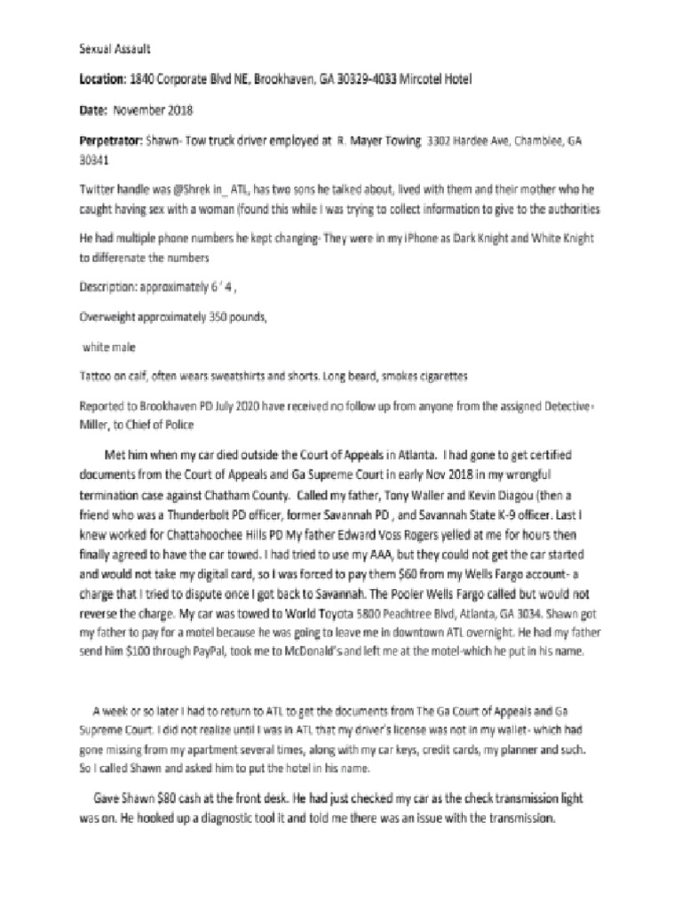 The Sexual Assault Statement I Was Never Allowed To Make To City of ...