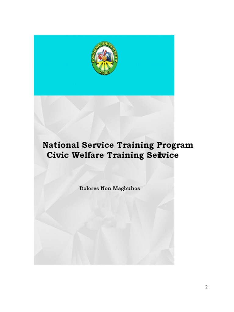 National Service Training Program Civic Welfare Training Service 1 ...