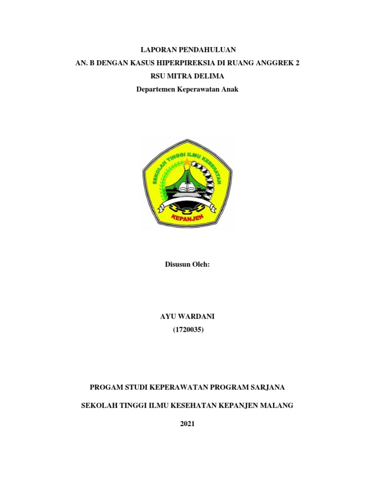 Lp&Askep Kep Anak Hiperpireksia Ayu Wardani 1720035 R. Anggrek | PDF