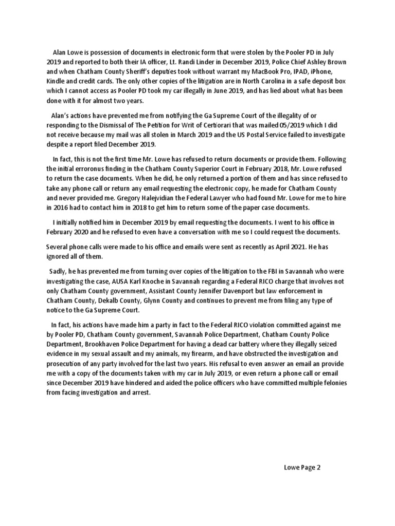 Alleged Document Theft and Legal Obstruction | PDF | Police | Arrest