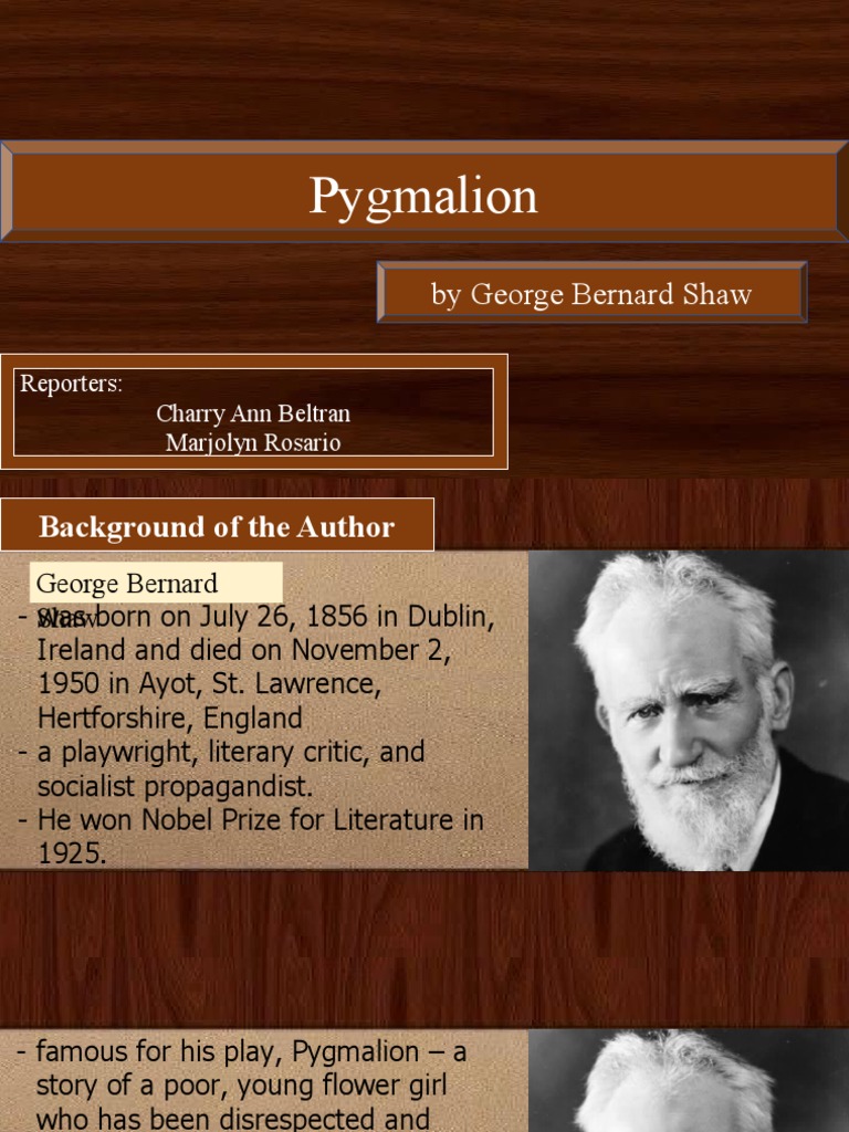 Pygmalion: by George Bernard Shaw | PDF | Pygmalion (Play) | Human ...