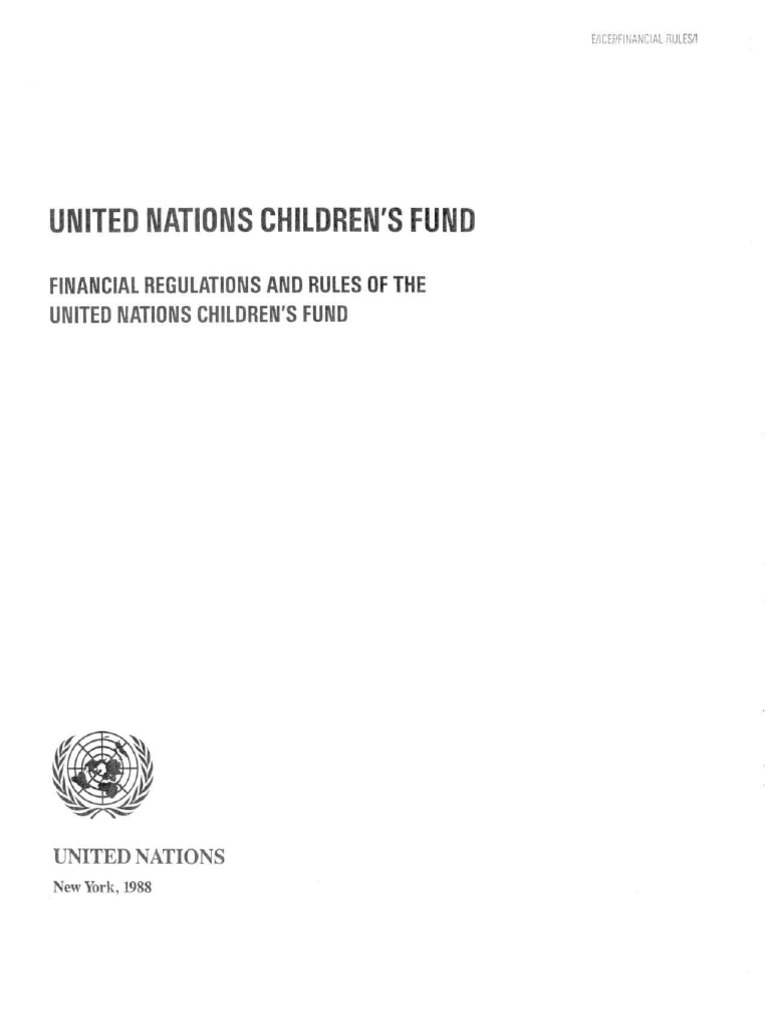 Unicef - Financial Rules | PDF