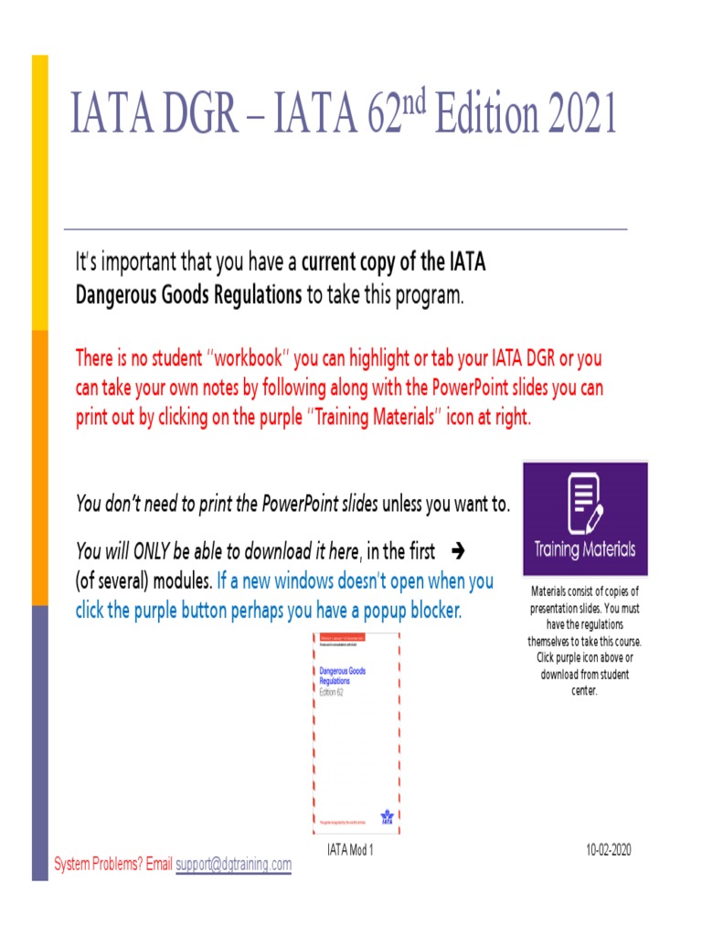 IATA - PPT Outline | PDF | Dangerous Goods | Chemistry