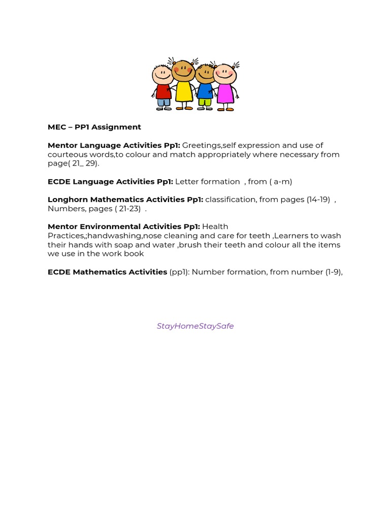 PP1 Assignment and Activities Guide | PDF