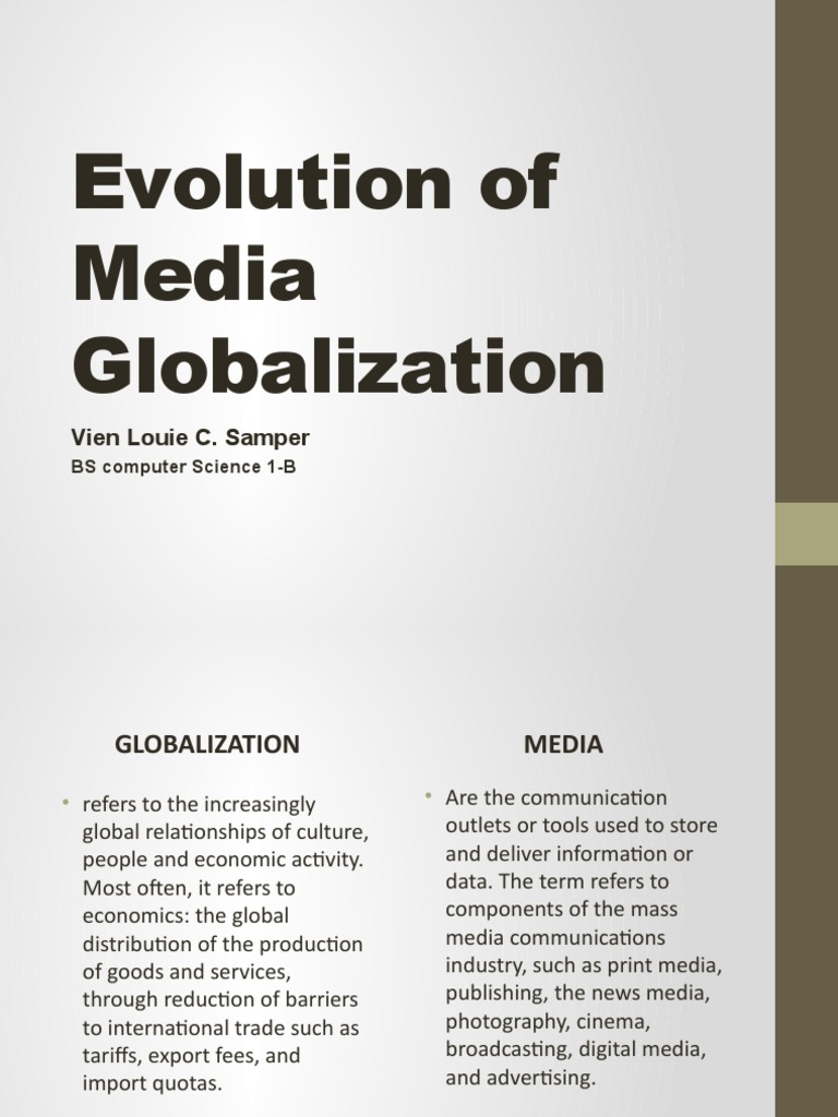Media's Role in Globalization History | PDF | Mass Media | Globalization