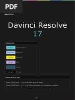 Comprehensive Davinci Resolve Shortcuts | PDF | Software | Computing