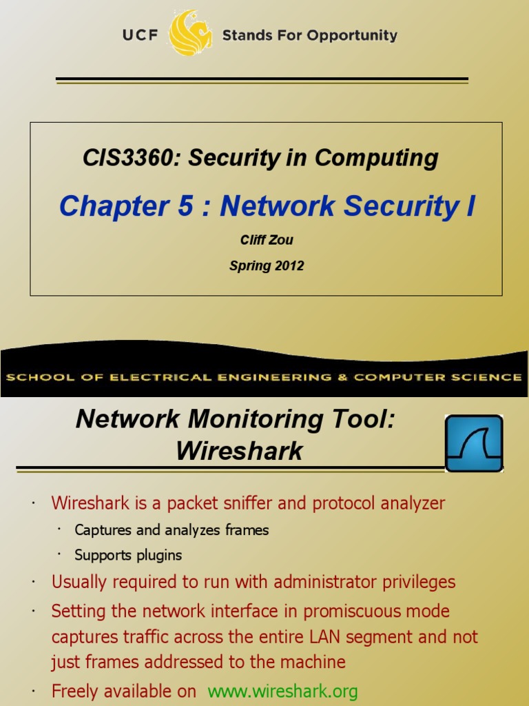 Chapter 5: Network Security I: CIS3360: Security in Computing | PDF | Denial Of Service Attack ...