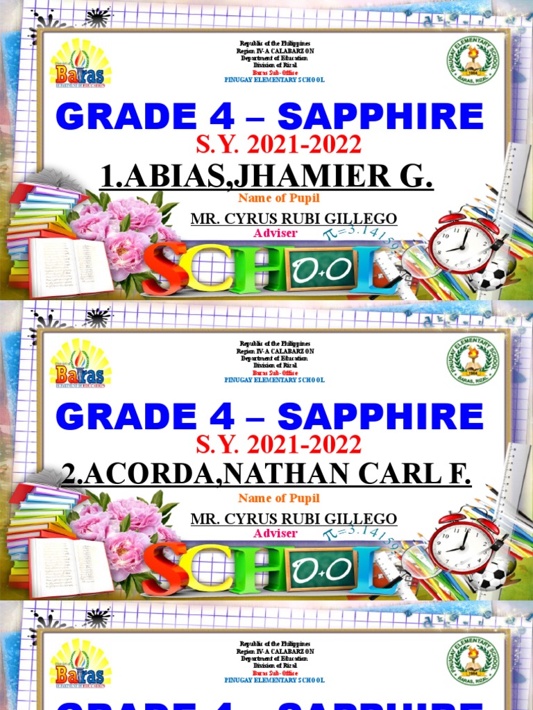 GRADE 4 - SAPPHIRE Front Module Cover | PDF | Public Administration ...