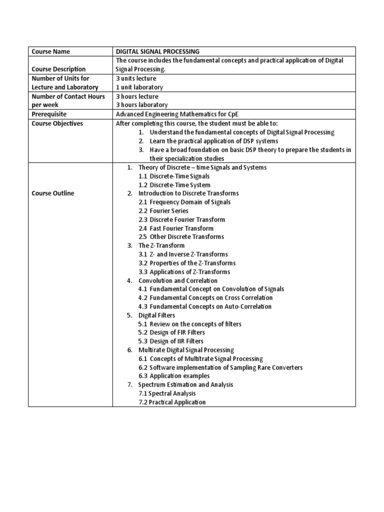 Digital Signal Processing | PDF | Digital Signal Processing | Signal ...