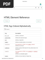 List of HTML Tags: Tag Description | PDF | Html Element | Html5