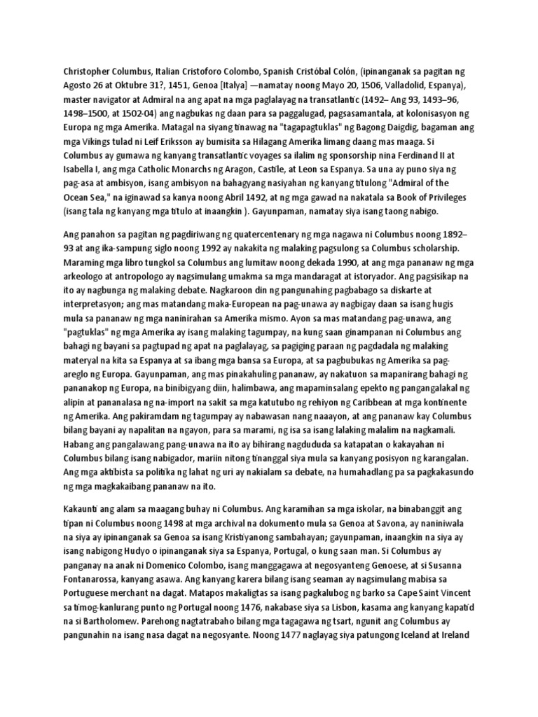 Christopher Columbus | PDF