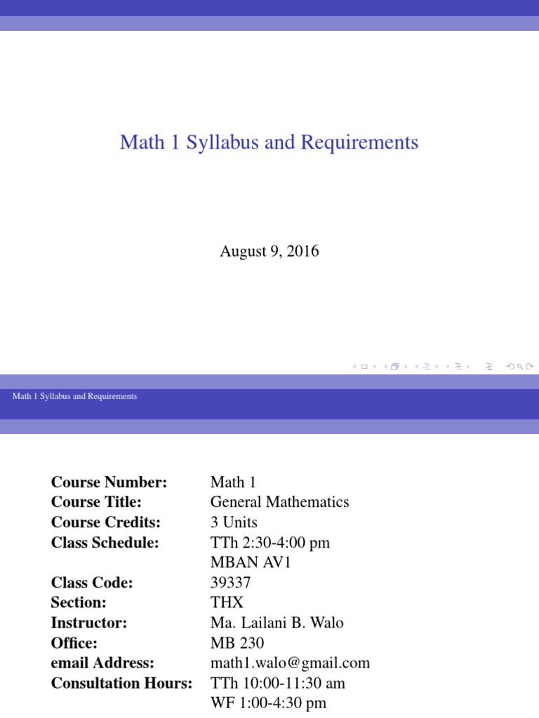 MATH 10 Sample Syllabus | PDF | Test (Assessment) | Geometry