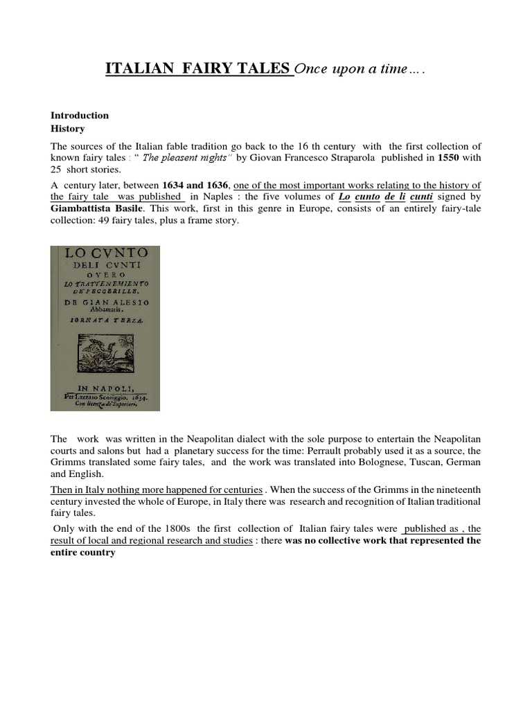 ITALIAN FAIRY TALES Once Upon A Time .: History | PDF | Fairy Tales | Italy