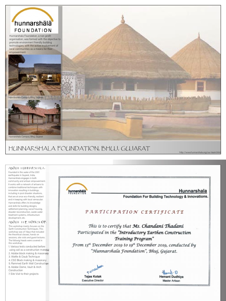 Hunnarshala Workshop | PDF