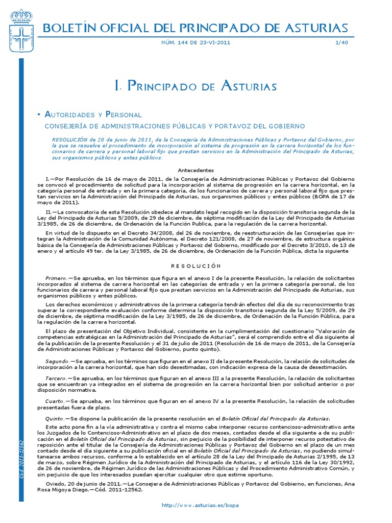 Carrera Horizontal | PDF | Ciencias sociales | Derecho civil (sistema ...