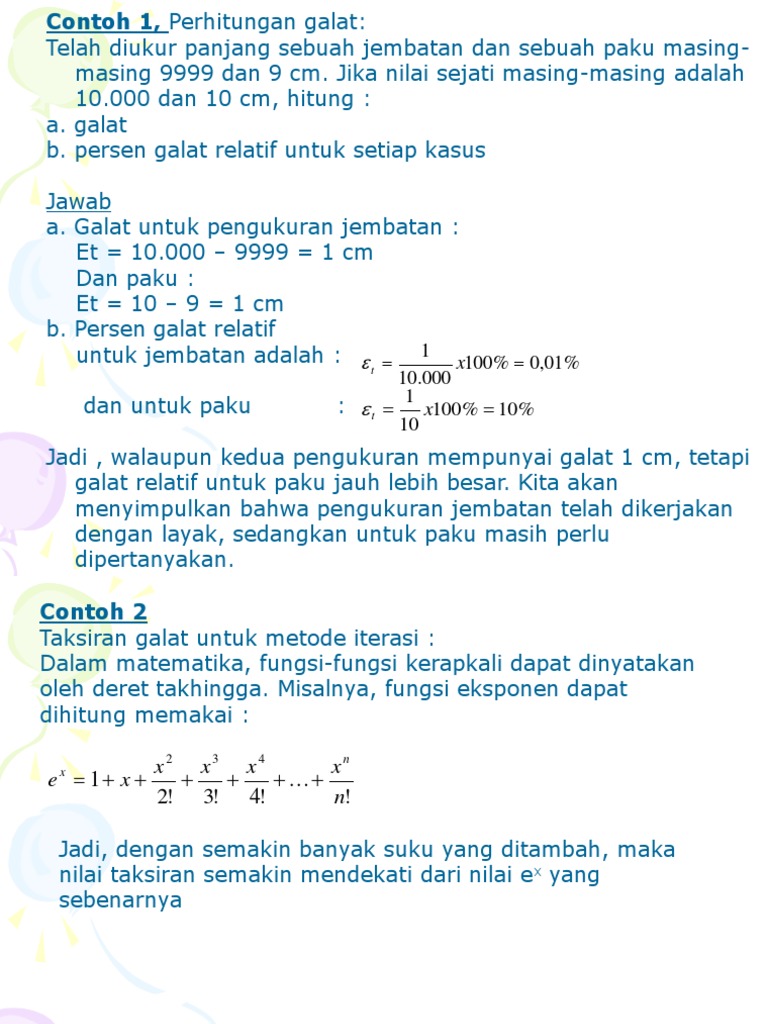 Analisis Galat dalam Pengukuran Matematika | PDF