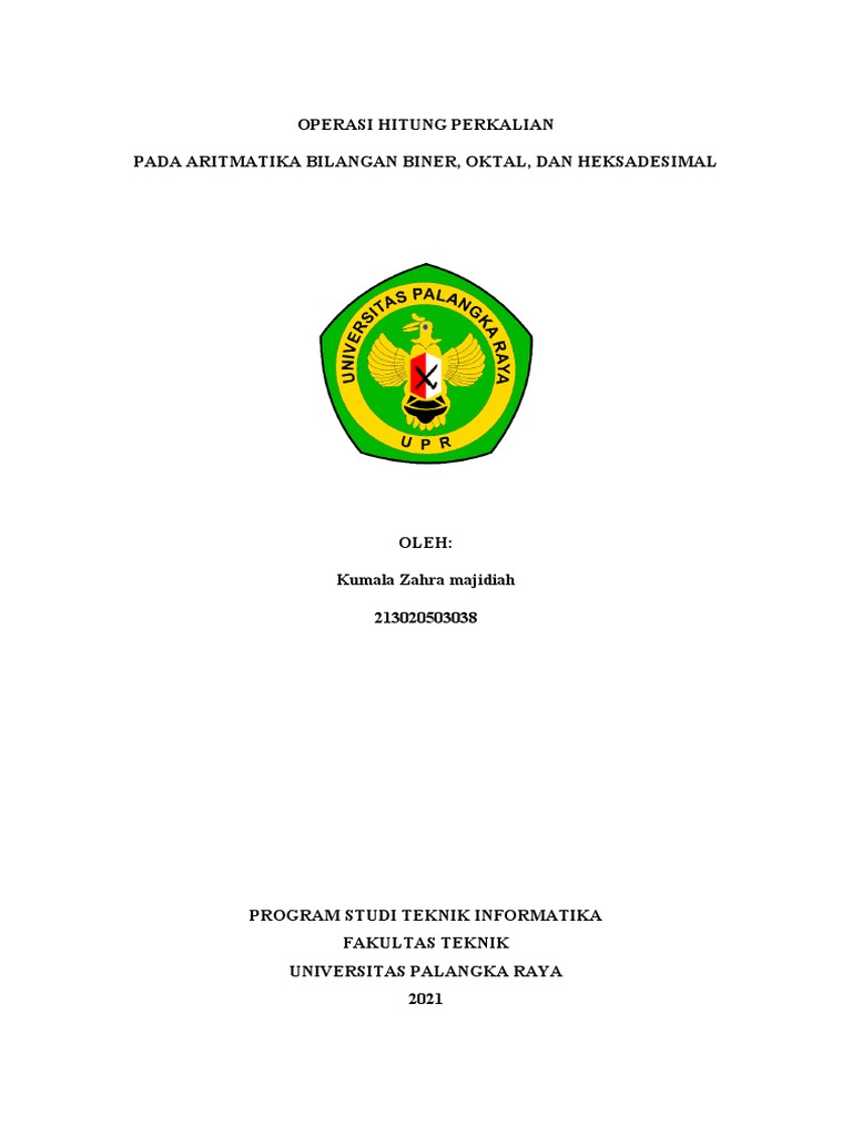 Perkalian Bilangan Biner, Oktal, Heksadesimal | PDF