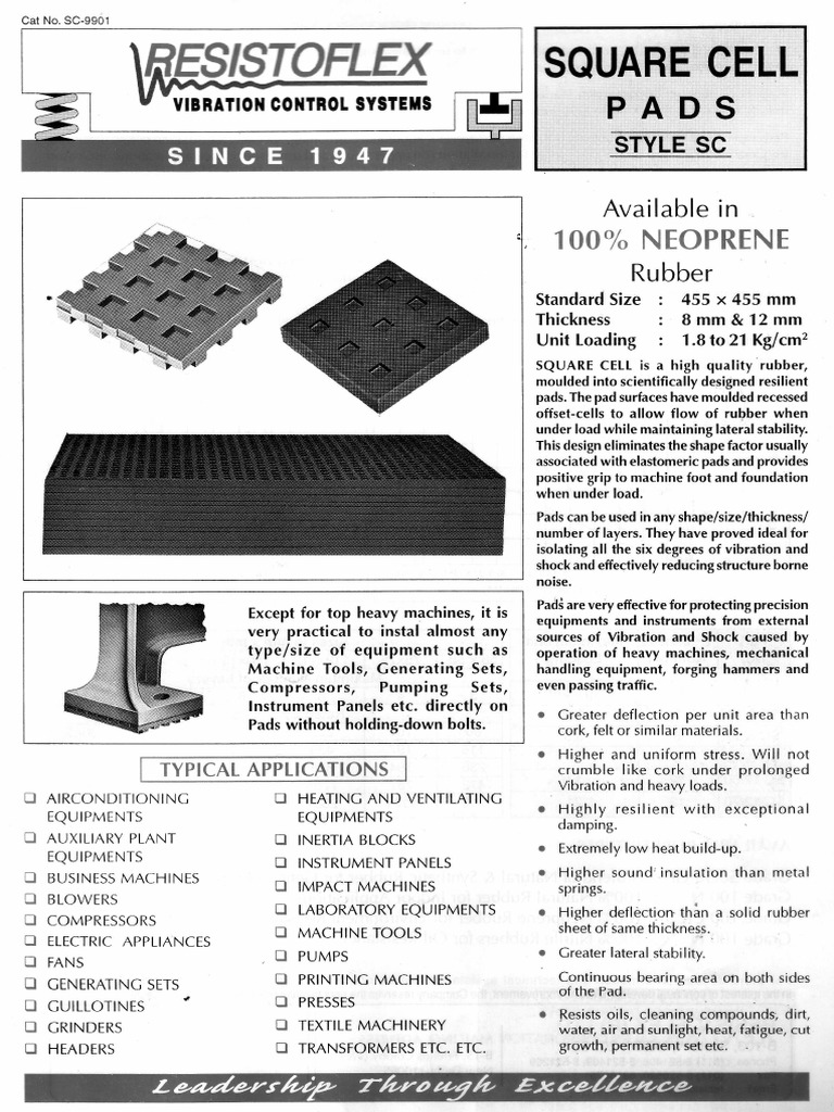 Resistoflex Rubber Pads | PDF | Applied And Interdisciplinary Physics ...