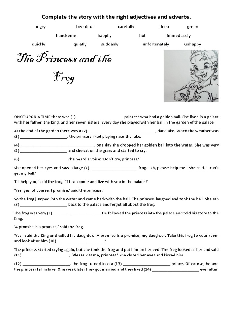 The Princess and The Frog - Adjectives and Adverbs - Past Simple | PDF