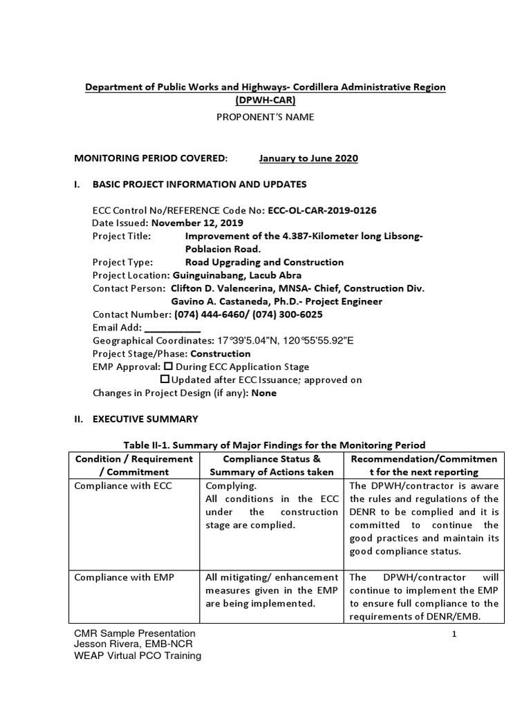 CMR Sample | PDF | Surface Runoff | Air Pollution