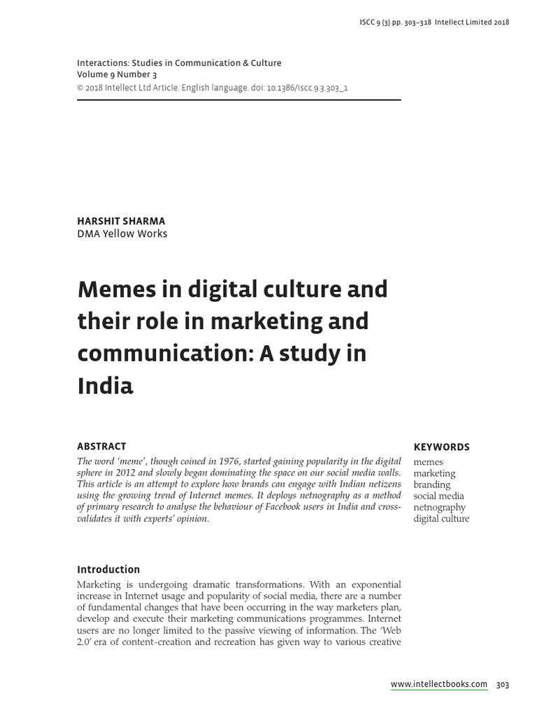 Memes in Digital Culture and Their Role in Marketing and Communication ...