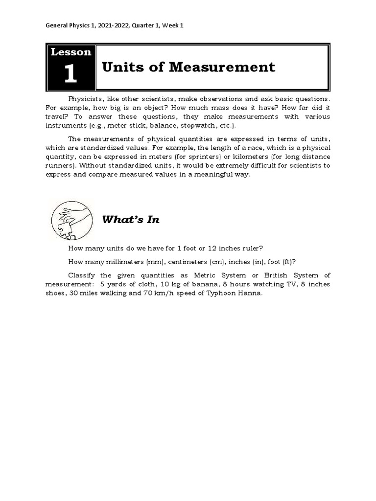 Units of Measurement: Lesson | PDF | Observational Error | Significant Figures