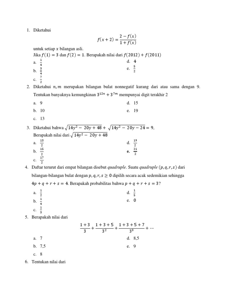 LM23 - Penyisihan - SMP 2012 | PDF