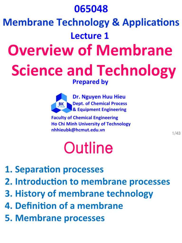 Membrane Technology & Applications | PDF | Membrane | Membrane Technology