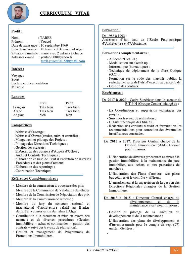 CV Ty 2021 | PDF | Entrepreneur principal | Architecte